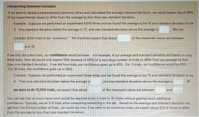 Solved Interpreting Standard Deviation If we were to repeat | Chegg.com