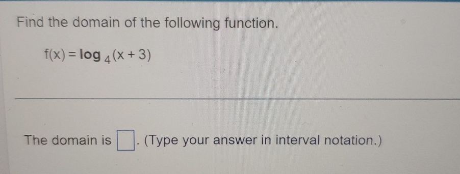 Solved Find the domain of the following | Chegg.com
