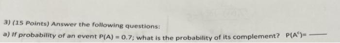 Solved 3) (1.5 Points) Answer the following questions: a) If | Chegg.com