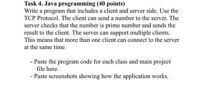 Solved Task 4 Java Programming 40 Points Write A Program 
