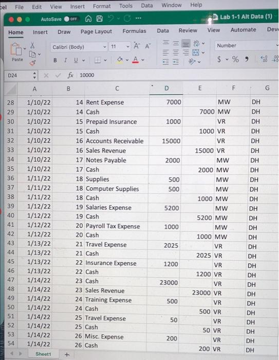 Solved Home Insert Draw Pagelayout Formulas Data | Chegg.com