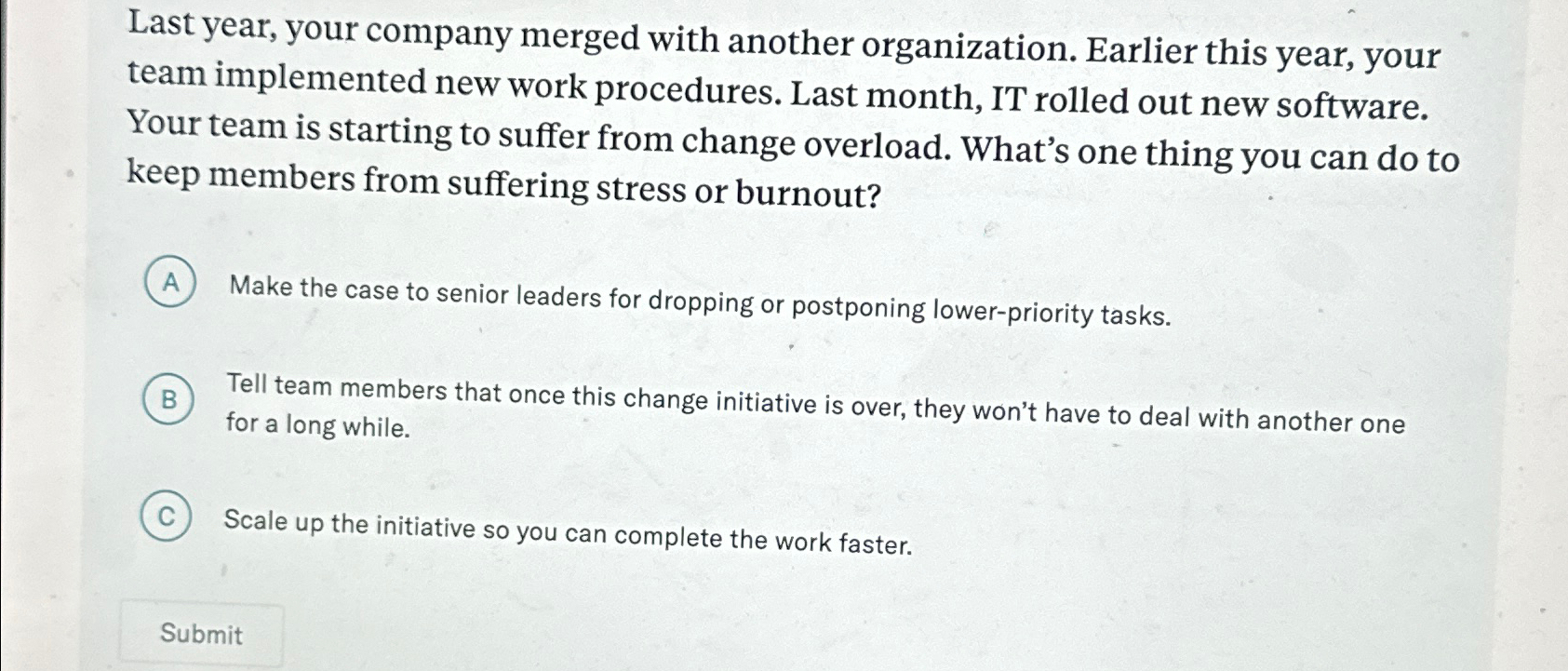Solved Last year, your company merged with another | Chegg.com