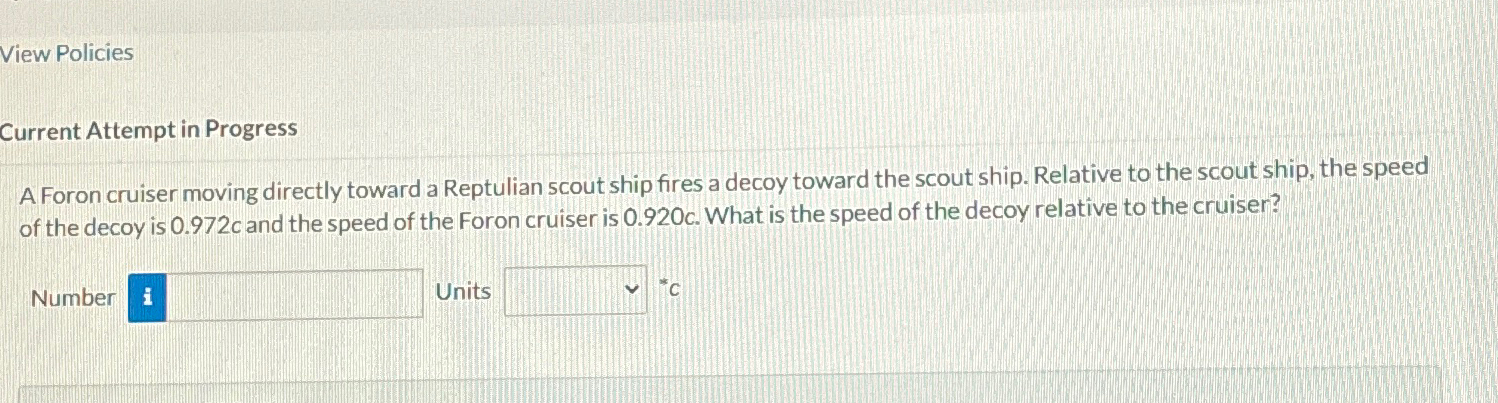 Solved View PoliciesCurrent Attempt in ProgressA Foron | Chegg.com
