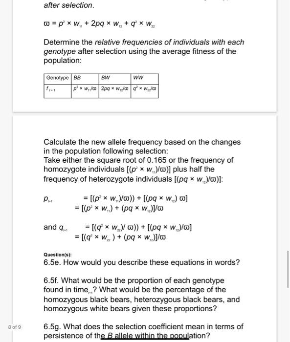 Solved One way to determine the effects of natural selection | Chegg.com