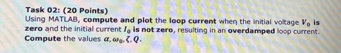 Solved Using matlab, compute and plot the loop current when | Chegg.com