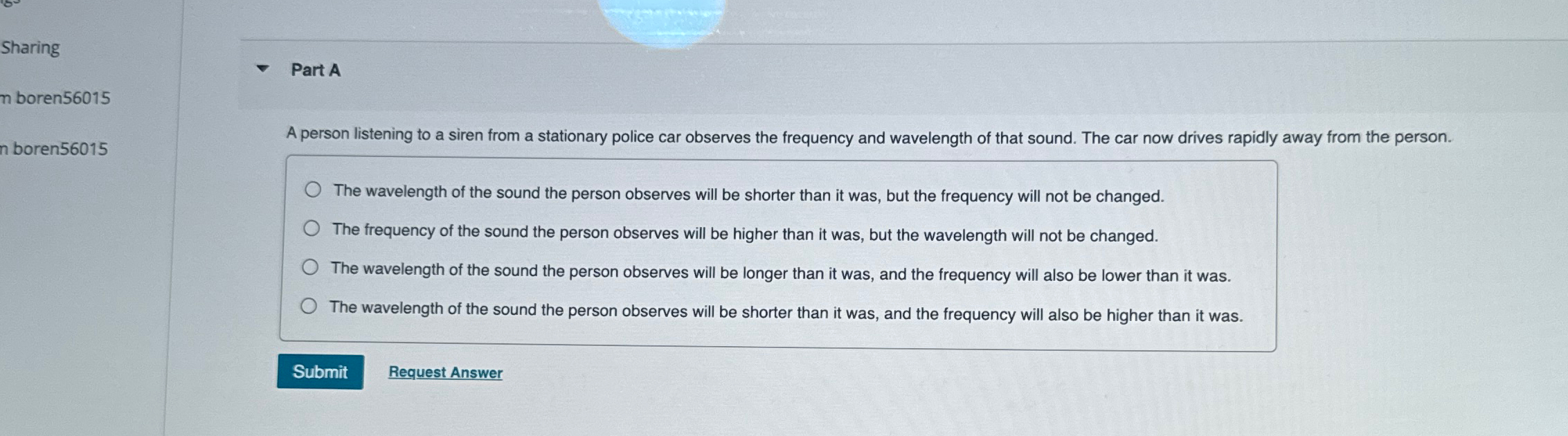 Solved SharingPart AA person listening to a siren from a | Chegg.com