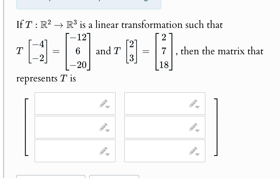 Solved If T:R2→R3 ﻿is a linear transformation such | Chegg.com