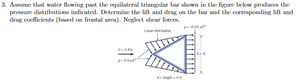 Solved Assume that water flowing past the equilateral | Chegg.com