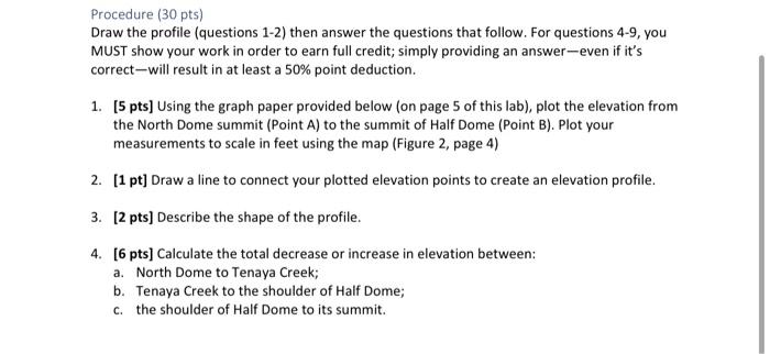 Solved Procedure ( 30 pts) Draw the profile (questions 1-2) | Chegg.com
