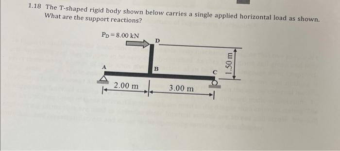 Solved 1.18 The T-shaped rigid body shown below carries a | Chegg.com