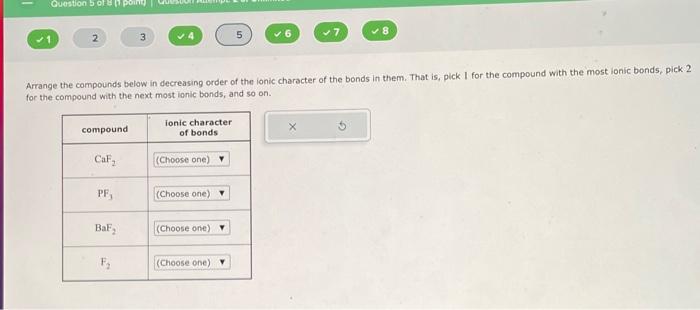 Solved Arrange the compounds below in decreasing order of | Chegg.com