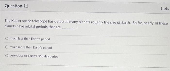 Solved The Kepler space telescope has detected many planets | Chegg.com