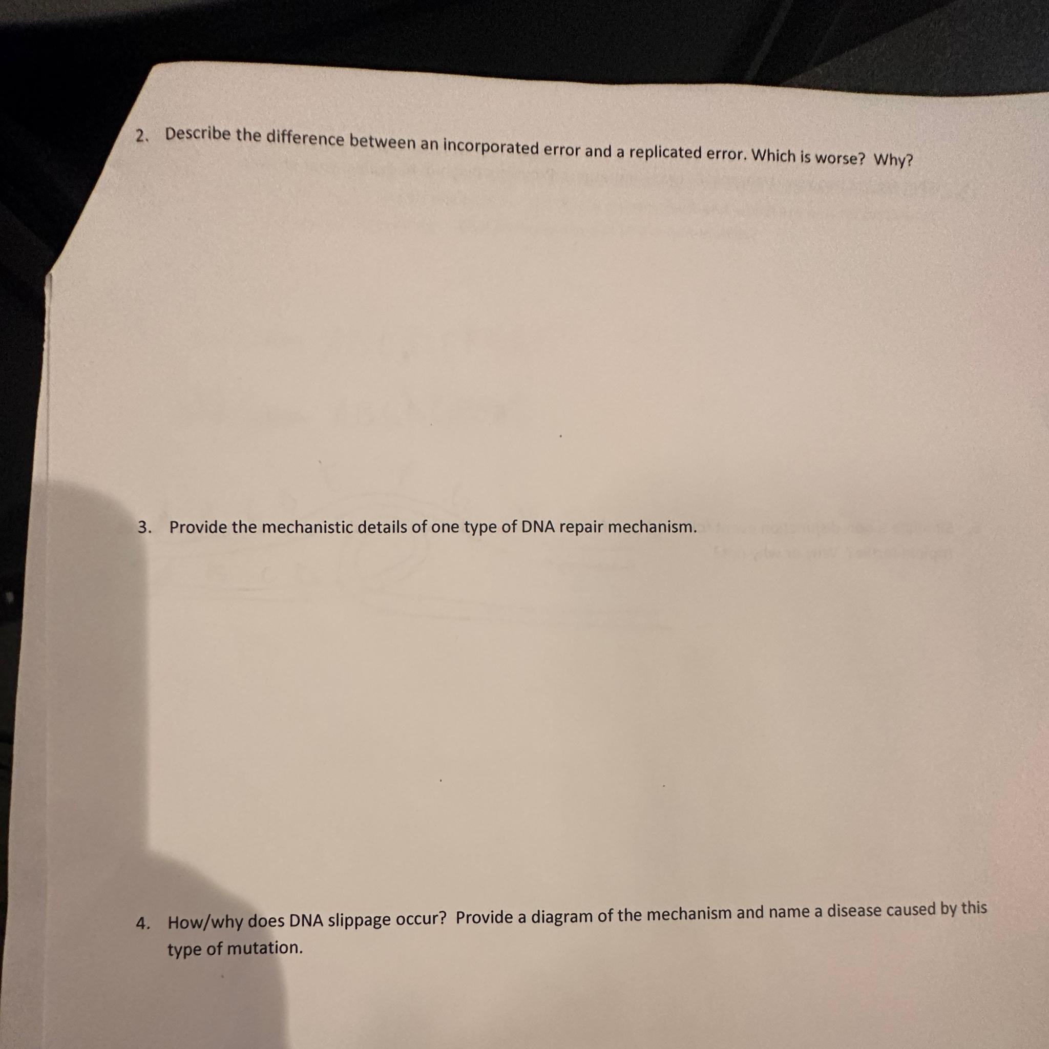 Solved Describe the difference between an incorporated error | Chegg.com