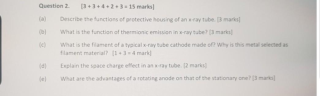 Solved Question 2. [3 + 3+ 4 + 2 + 3 = 15 marks] (a) | Chegg.com