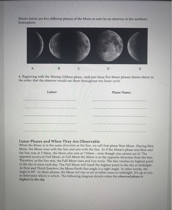 Solved: 6. In The Set Of Figures Below, The Moon Is Shown ... | Chegg.com