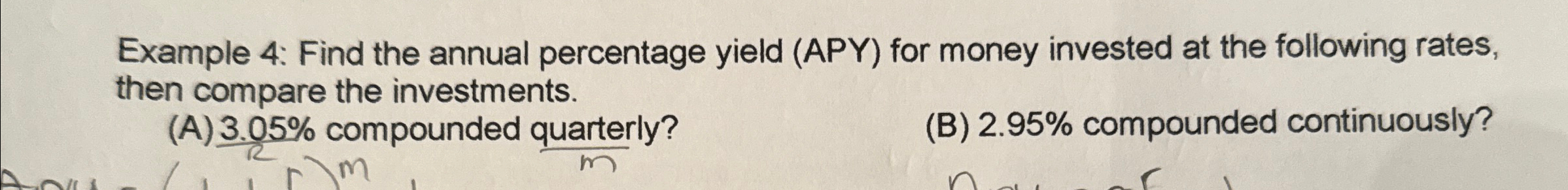 Solved Example 4: Find the annual percentage yield (APY) | Chegg.com