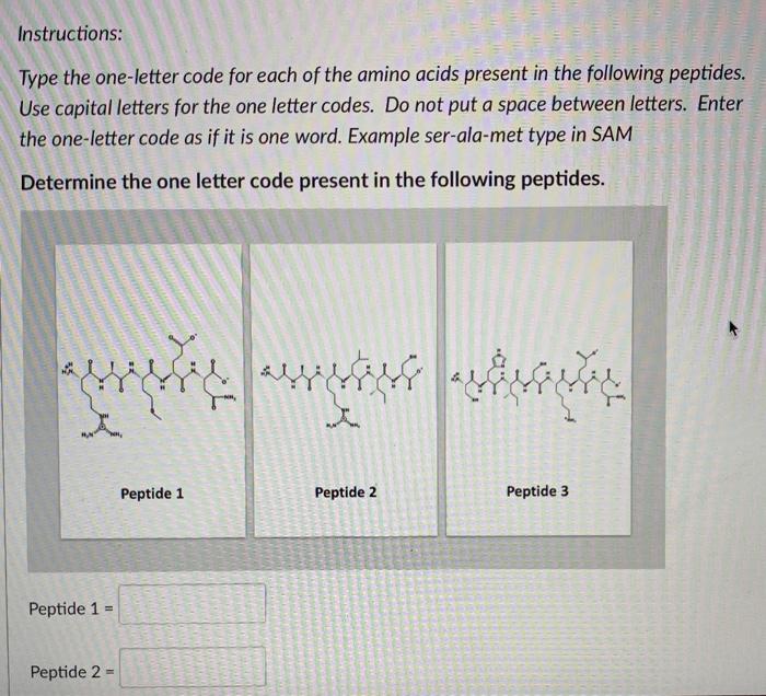 Solved Instructions: Type the one-letter code for each of | Chegg.com