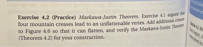 Exercise 4.2 (Practice) Maekawa-Justin Theorem. | Chegg.com