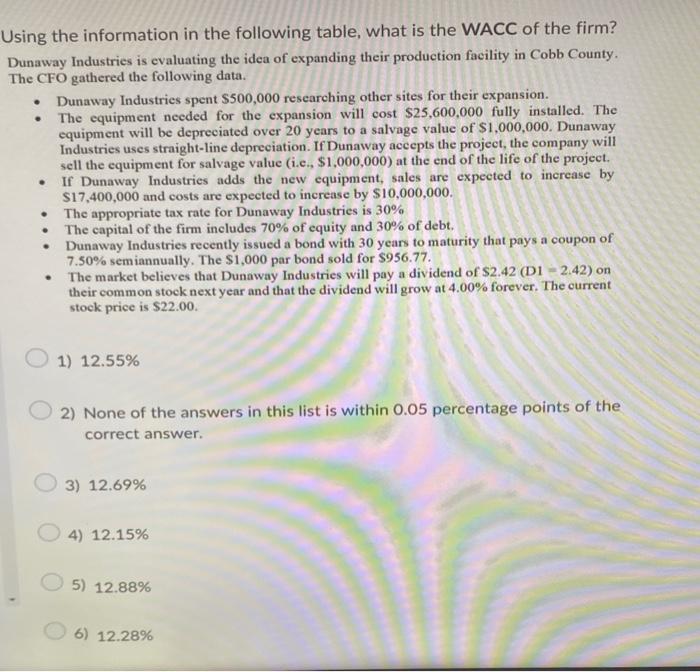 Solved Jsing the information in the following table, what is | Chegg.com