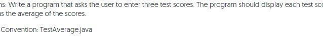 Solved is: Write a program that asks the user to enter three | Chegg.com