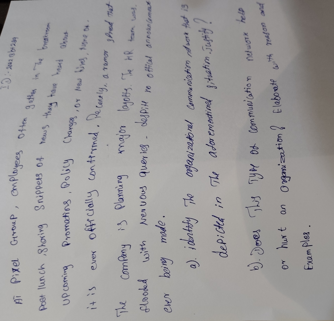 Solved (1) ﻿:Ai Pixel Group, employeesten gather in the | Chegg.com