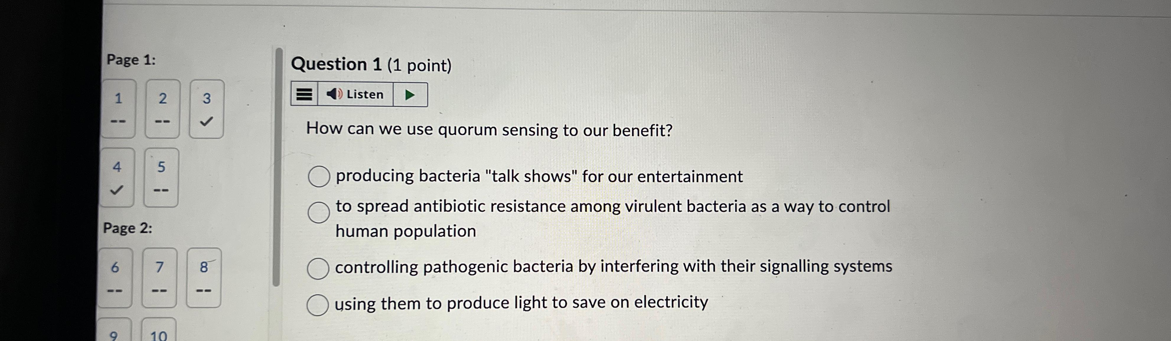 Solved Page 1:1,2,345Question 1 (1 ﻿point)ListenHow can we | Chegg.com