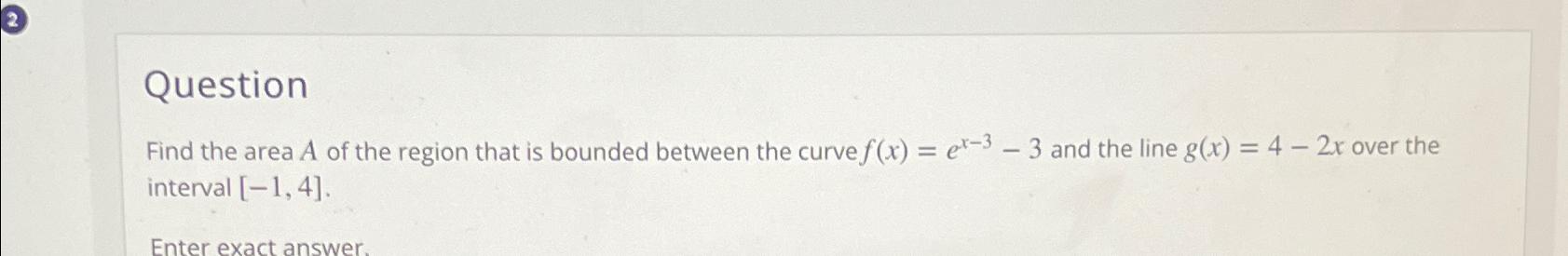 Solved Find the area A ﻿of the region that is bounded | Chegg.com