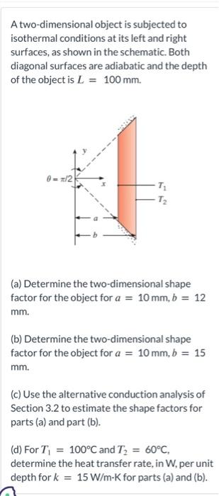Solved A two-dimensional object is subjected to isothermal | Chegg.com