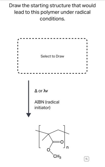 Solved Draw the starting structure that would lead to this | Chegg.com