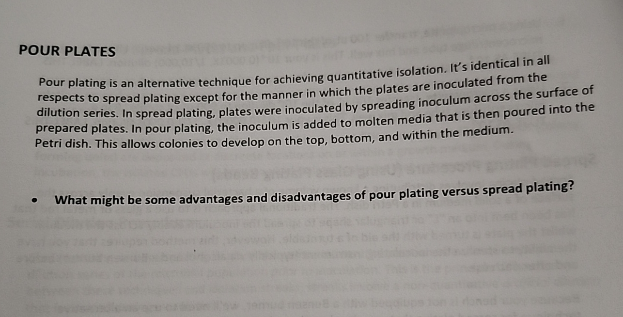 Solved POUR PLATESPour plating is an alternative technique | Chegg.com