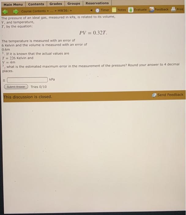 Solved Main Menu Contents Grades Groups Reservations Course | Chegg.com