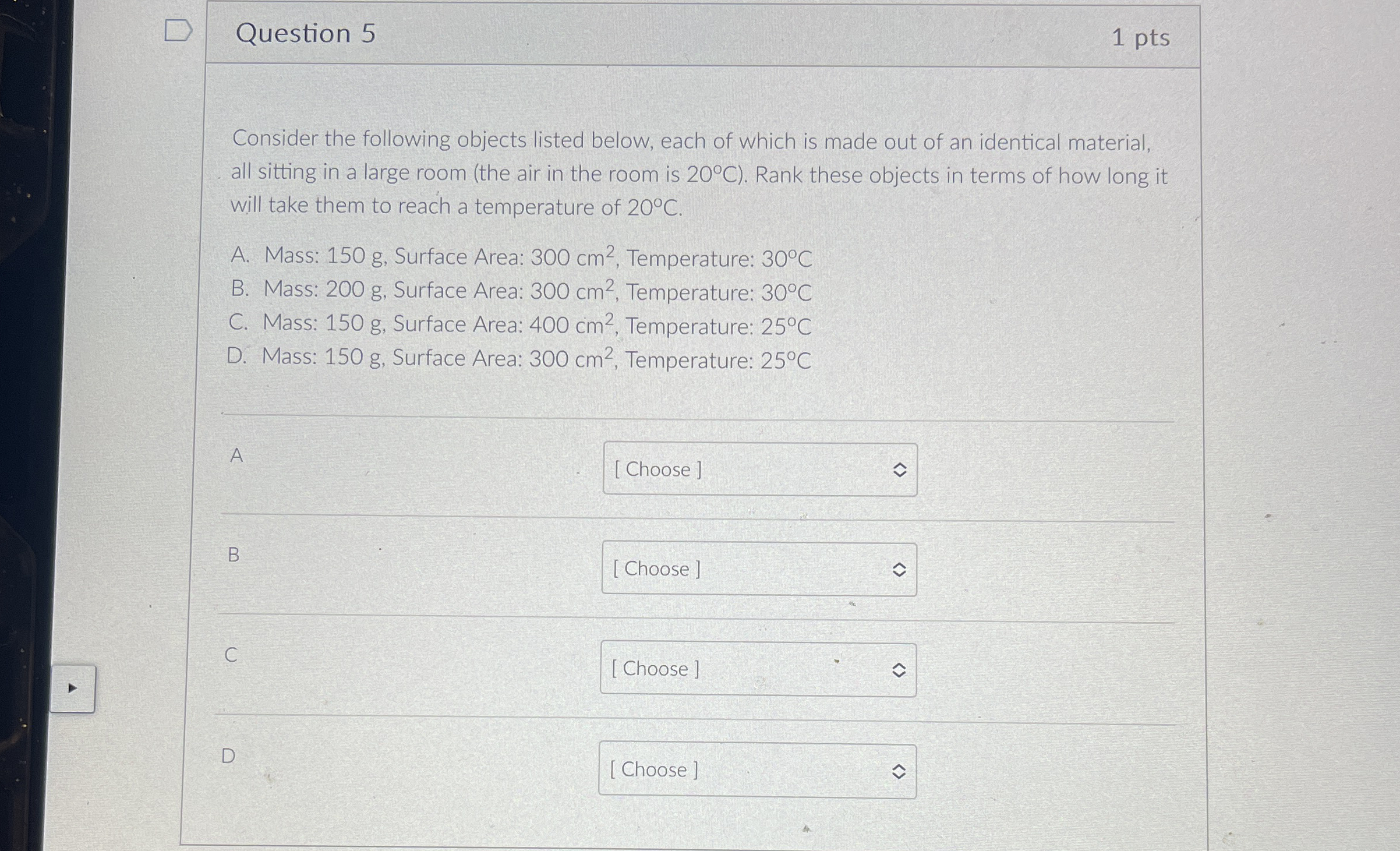 Solved Question 5Consider the following objects listed | Chegg.com