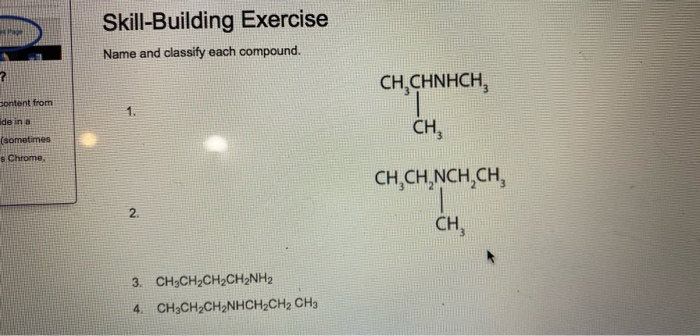 Solved Skill-Building Exercise Name and classify each | Chegg.com