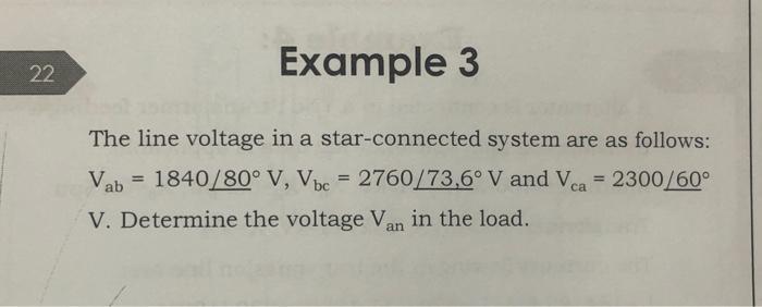Solved The line voltage in a star-connected system are as | Chegg.com