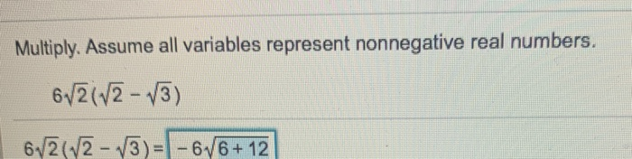 Solved Multiply. Assume all variables represent nonnegative | Chegg.com