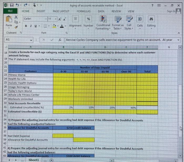 Solved Please Show Formulas Xercise Cycles Company Has 