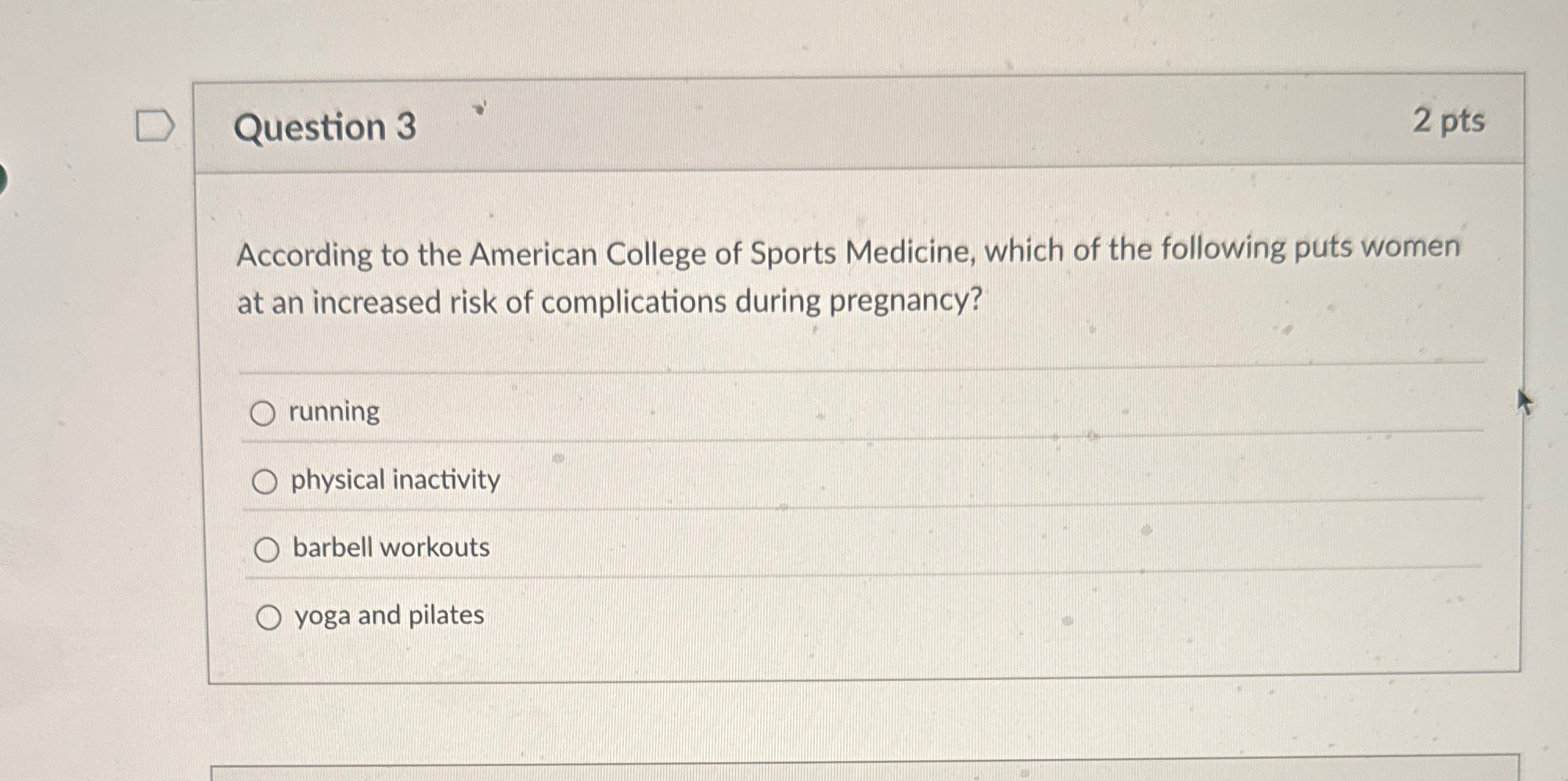 Solved Question 32 ﻿ptsAccording to the American College of | Chegg.com