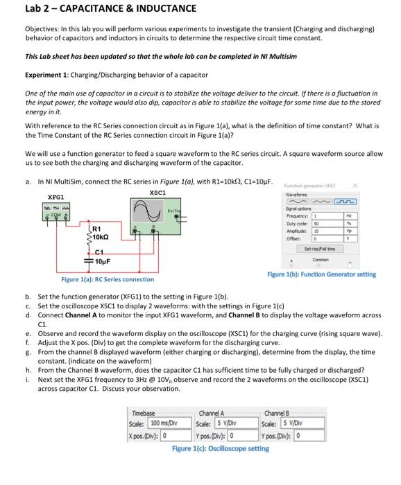Solved Lab 2 - CAPACITANCE & INDUCTANCE Objectives: In this | Chegg.com