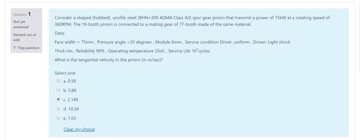 Solved Queston 1 Consider a shaped (hobbed) -profile steel | Chegg.com