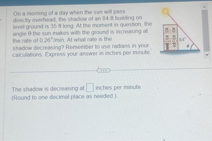 Solved On a morning of a day when the sun will pass directly | Chegg.com