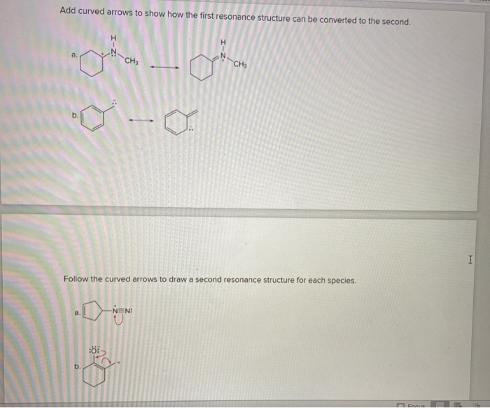 Solved Add curved arrows to show how the first resonance | Chegg.com