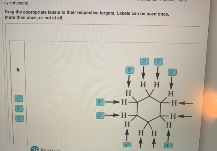 Solved cyclohexane Drag the appropriate labels to their | Chegg.com