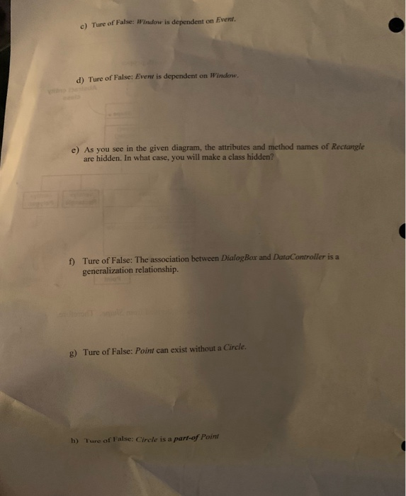 Solved Given UML class diagram, answer the following | Chegg.com