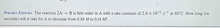 Solved Practice Exercise Write the rate expressions for the | Chegg.com
