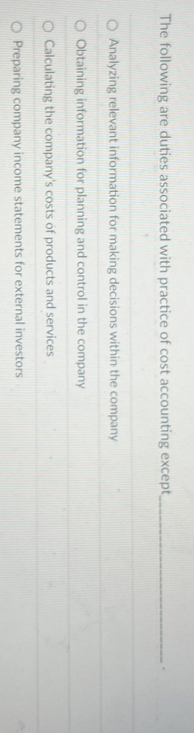 Solved The following are duties associated with practice of | Chegg.com