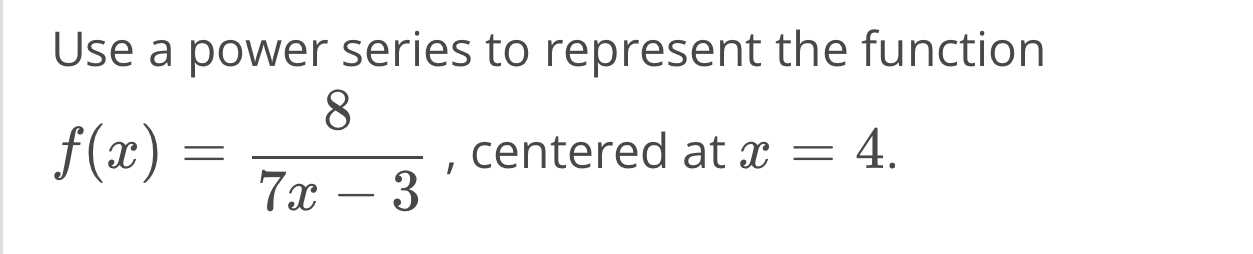 Solved Use a power series to represent the function | Chegg.com