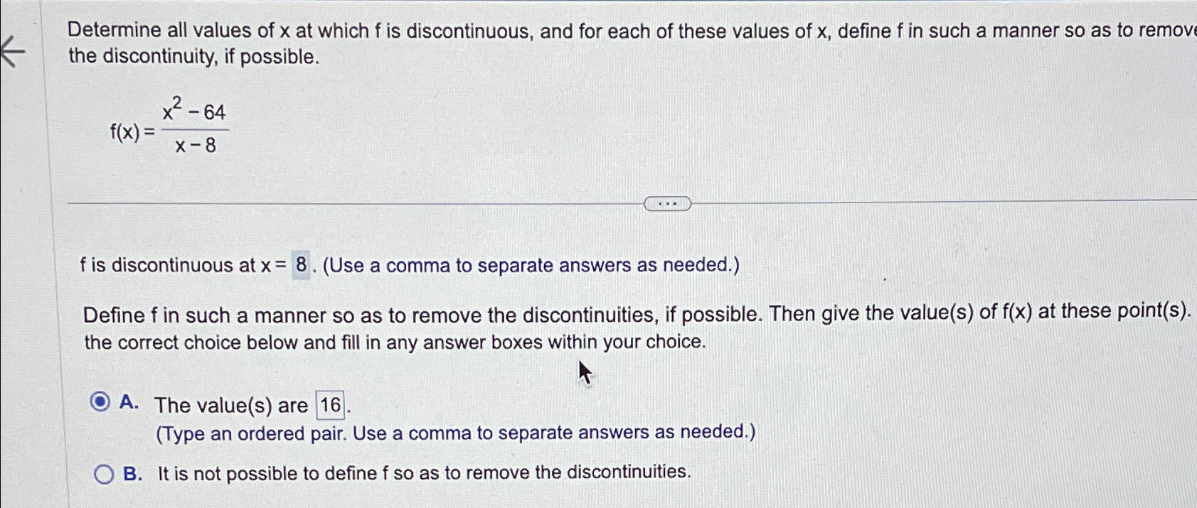 Solved Determine all values of x ﻿at which f ﻿is | Chegg.com