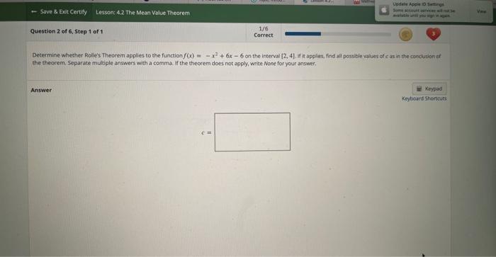 Solved Thermine Whether Rolles Theorem Applies To The