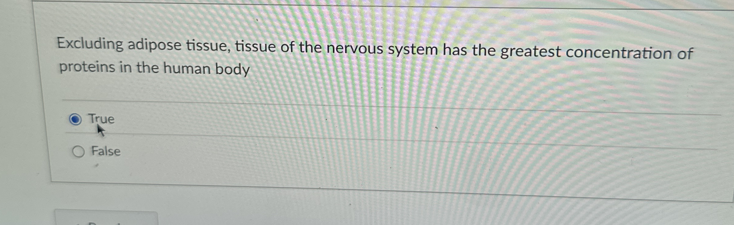 Solved Excluding adipose tissue, tissue of the nervous | Chegg.com