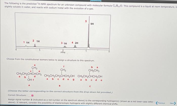 Solved 3 4 3H 3H 1 2 2 분 2H 2H PPM Peak Splitting 1 quartet | Chegg.com